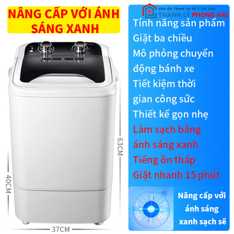 Thanh Lý Máy Giặt Mini 4.5Kg Mới 99% - Thanh Lý Phong Hải