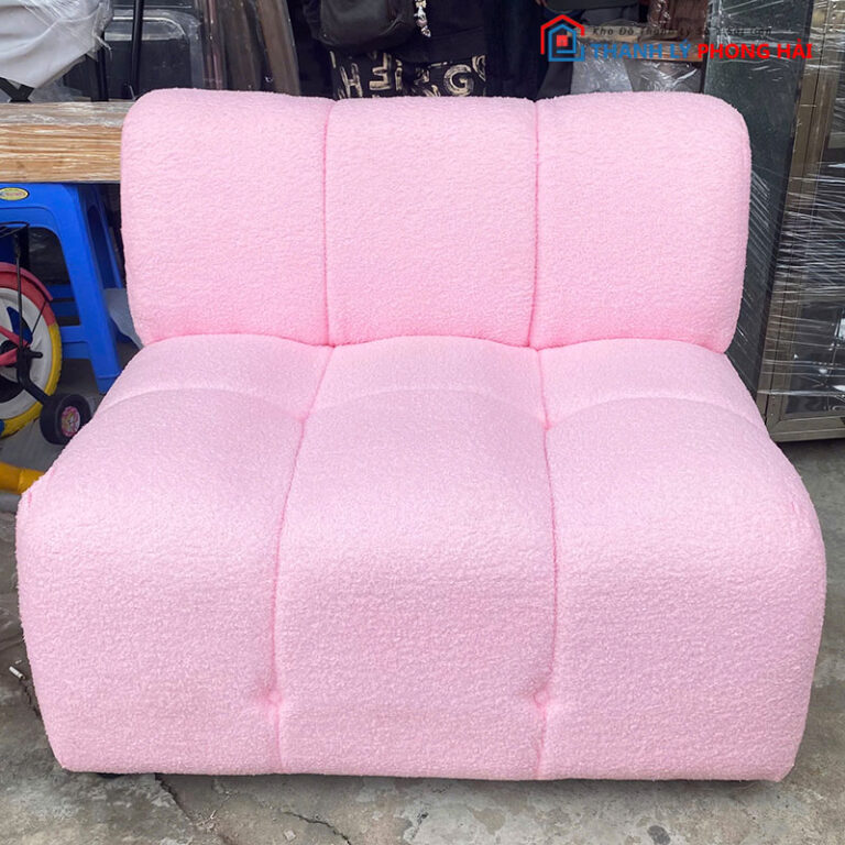 Ghế Sofa Bông Màu Hồng 90cm Cũ - Thanh Lý Phong Hải