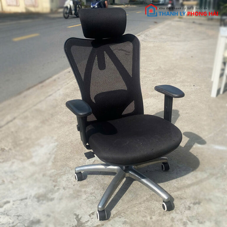 Ghế Xoay Tay Chữ T Cũ Có Tựa Đầu - Thanh Lý Phong Hải